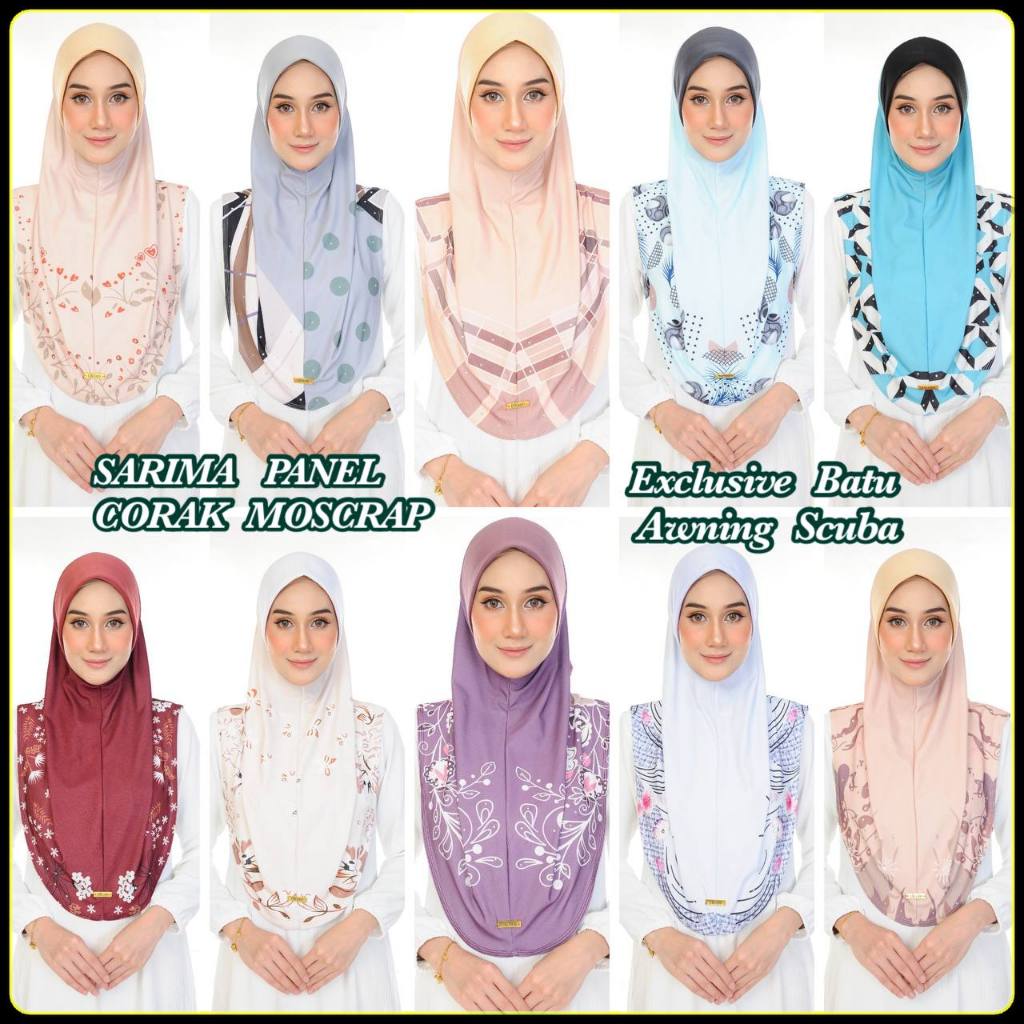 [READY STOCK] SARIMA PANEL EXCLUSIVE BATU AWNING SCUBA (M-L) | Shopee ...
