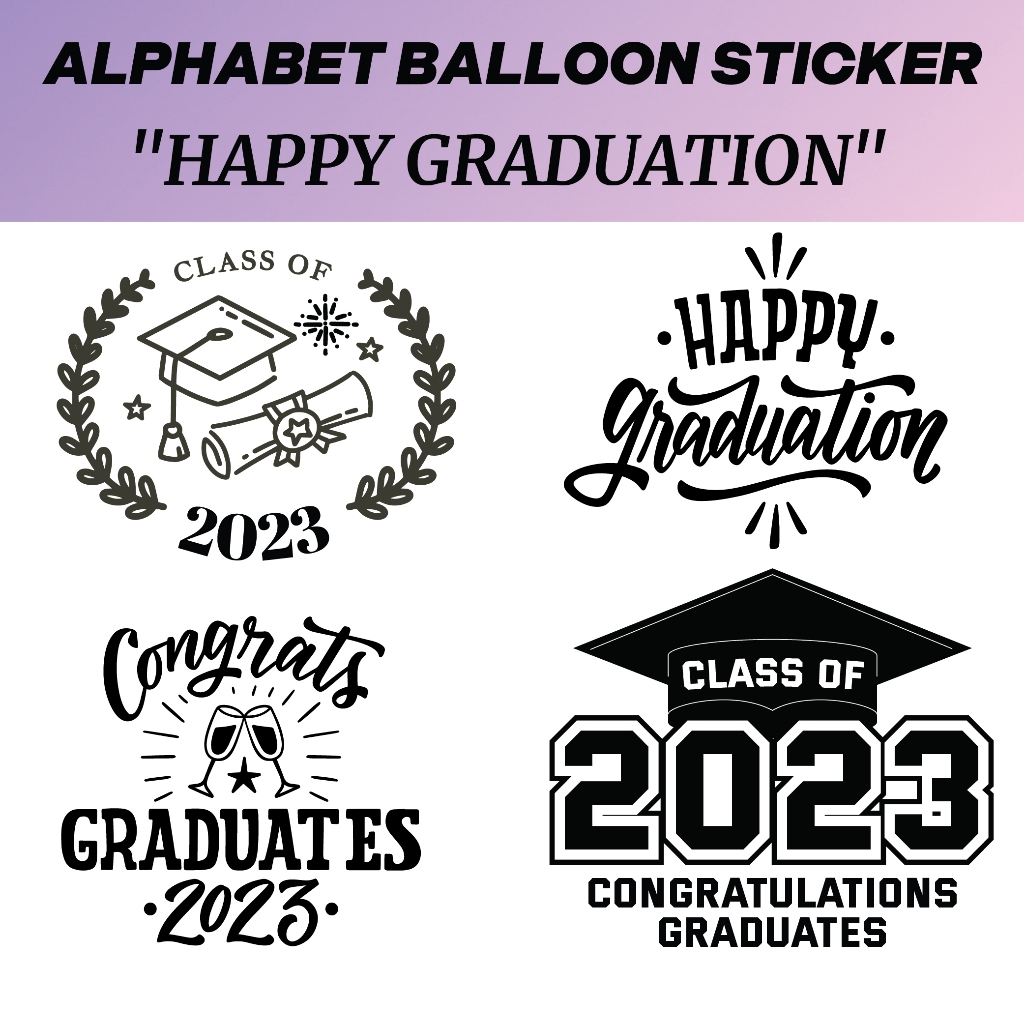 Sticker HAPPY GRADUATION for Bobo or Foil 10 Inch Aqua Bobo Bubble ...