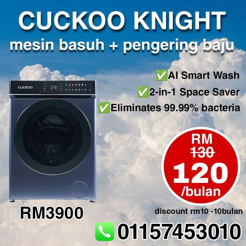 Cuckoo Knight Mesin Basuh + Pengering Baju | Shopee Malaysia