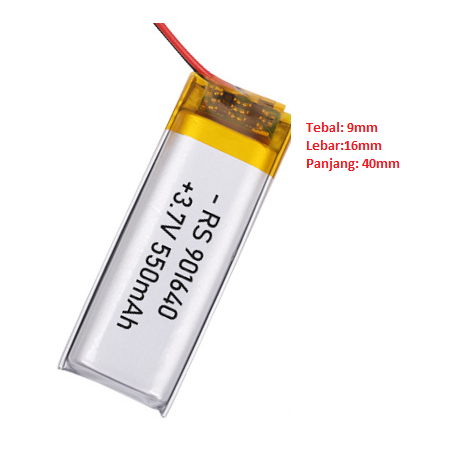 901640 3.7V 550mAh Lithium Rechargeable Batteries For MP3 MP4 MP5 GPS ...