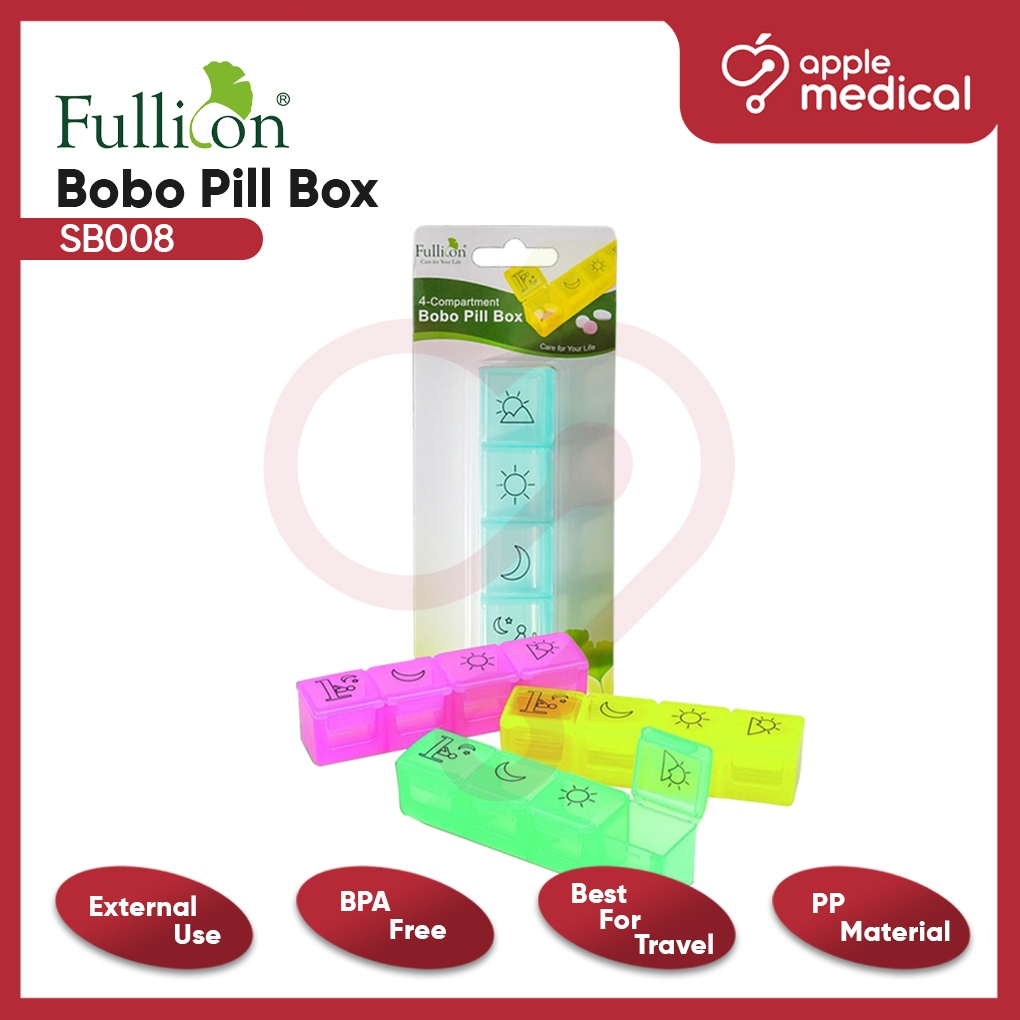 Fullicon Bobo Pill Box / Kotak Pil Bobo (SB008 4 Compartments) | Shopee Malaysia