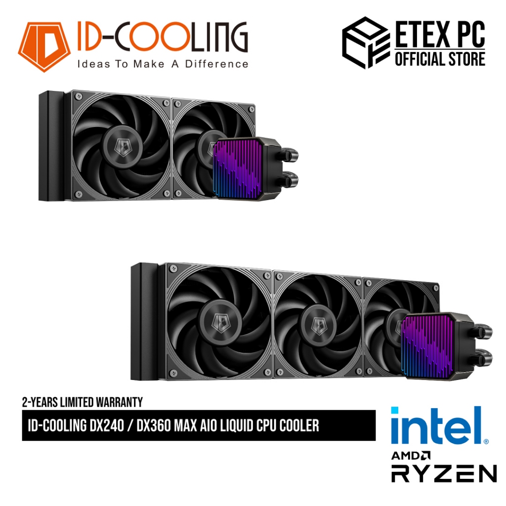 ID-Cooling DX240 / DX360 MAX AIO Liquid CPU Cooler # ID-CPU-DX240-MAX ...