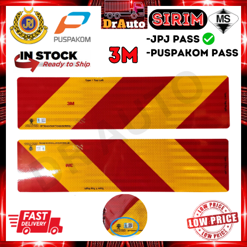 1 Pair 3M Reflective Sticker with SIRIM Lorry Sticker PUSPAKOM JPJ ...
