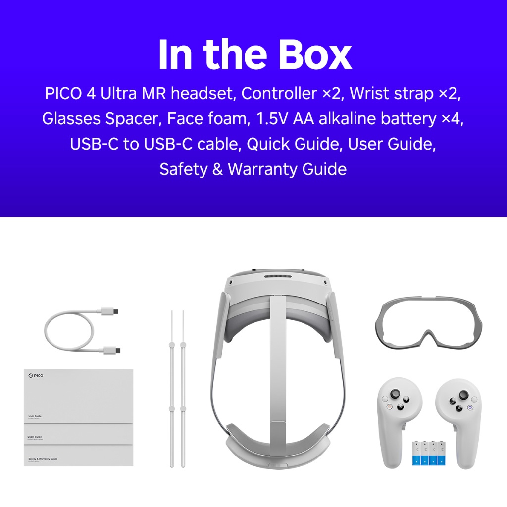 PICO 4 Ultra VR MR Headset / Meta Quest 3S - (Snapdragon XR2 Gen 2, Refresh rate: 90 Hz, 12GB ...
