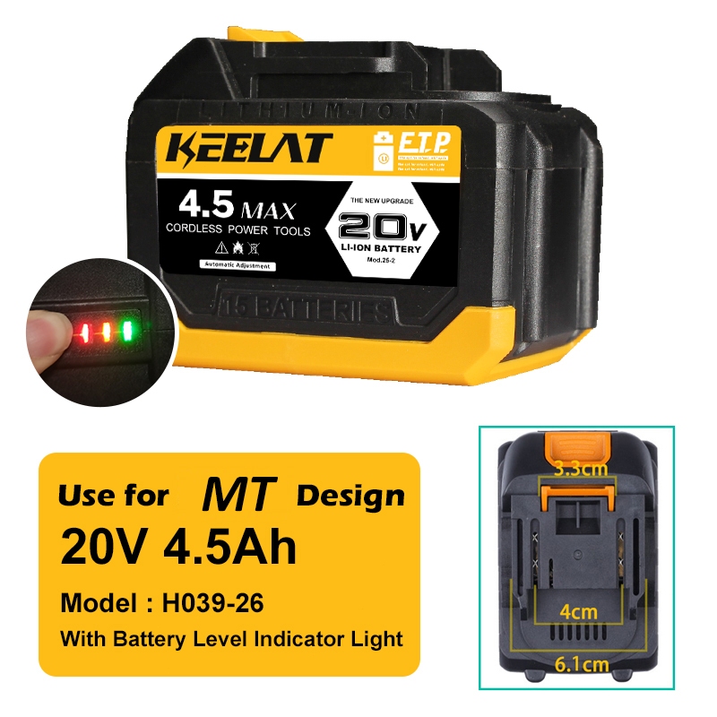 KEELAT Bateri MT Design MT Socket Battery Rechargeable battery Large ...