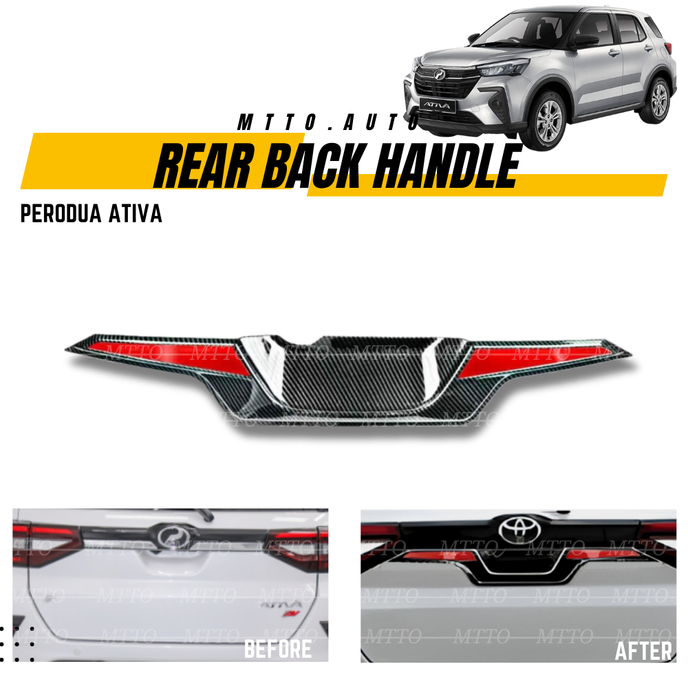 MTTO Perodua Ativa Exterioir Car Rear Back Handle Bonnet Door Sportivo ...