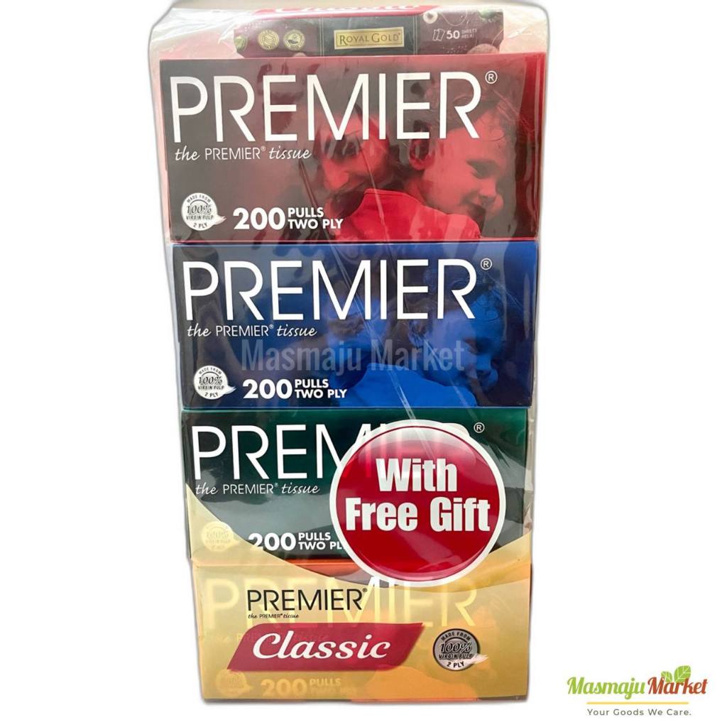 ( FOC Royal Gold Tissue 50 Sheets ) Premier Tissue Facial Tissue 4 ...