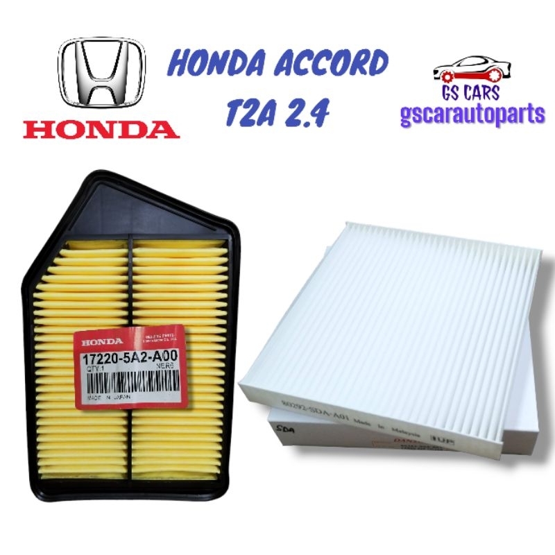 Honda accord T2A / T2M 2.4 2013-2019 engine air filter 17220-5A2-A00 ...