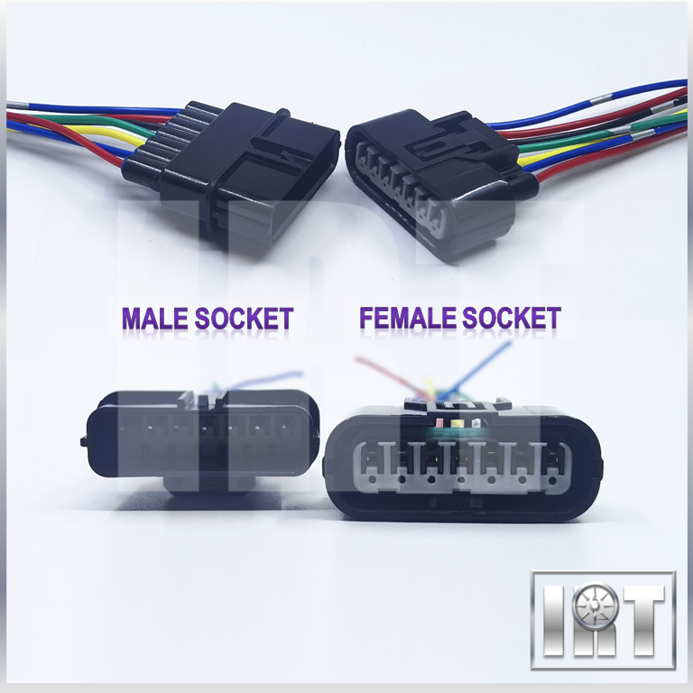 7 Pin Honda Socket Connector Sensor Wiring Harness Engine Pigtail Soket ...