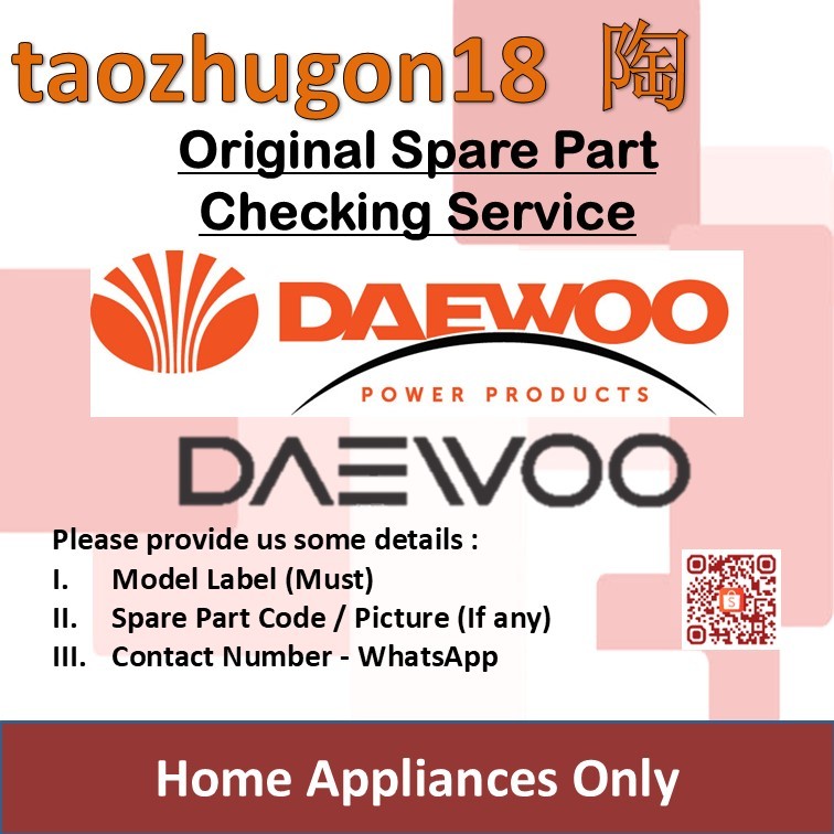 Original Daewoo Spare Part Checking Service Washing Machine ...
