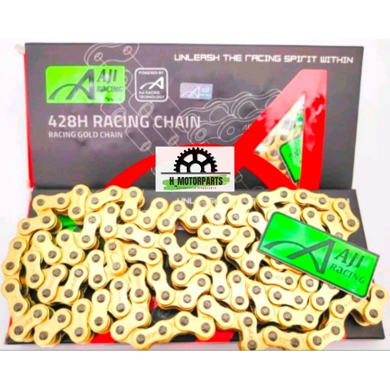 AJI RACING GOLD CHAIN RANTAI MOTOR 415 428 122L 124L 132L 138L ORING ...