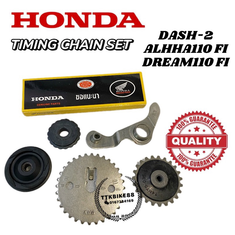 TIMING CHAIN SET RANTAI SET W110 WAVE110 DASH110 W110-DX ALPHA110 FI ...