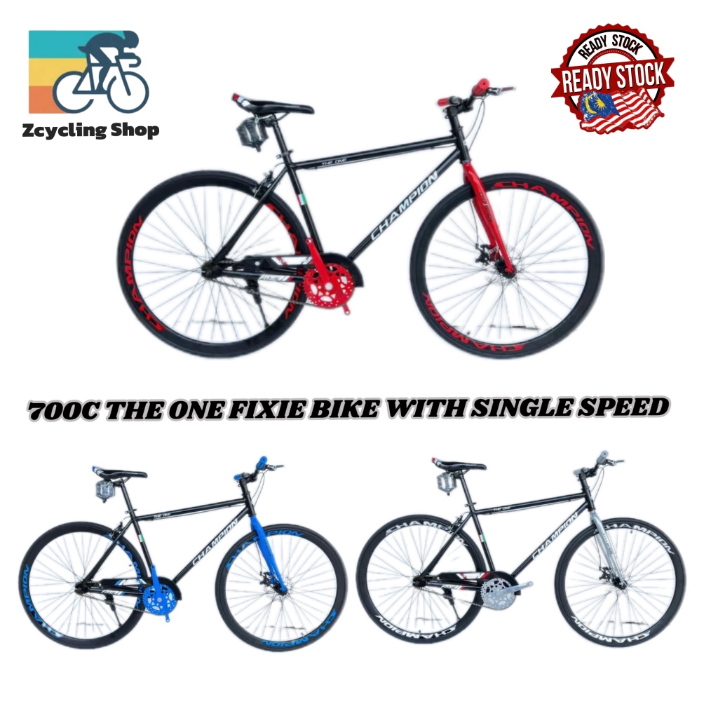 700C THE ONE FIXIE BIKE WITH SINGLE SPEED | Shopee Malaysia