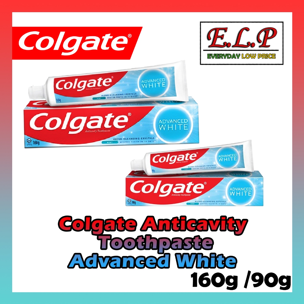 Colgate Anticavity Advanced White Whitening Toothpaste 90g /160g ...