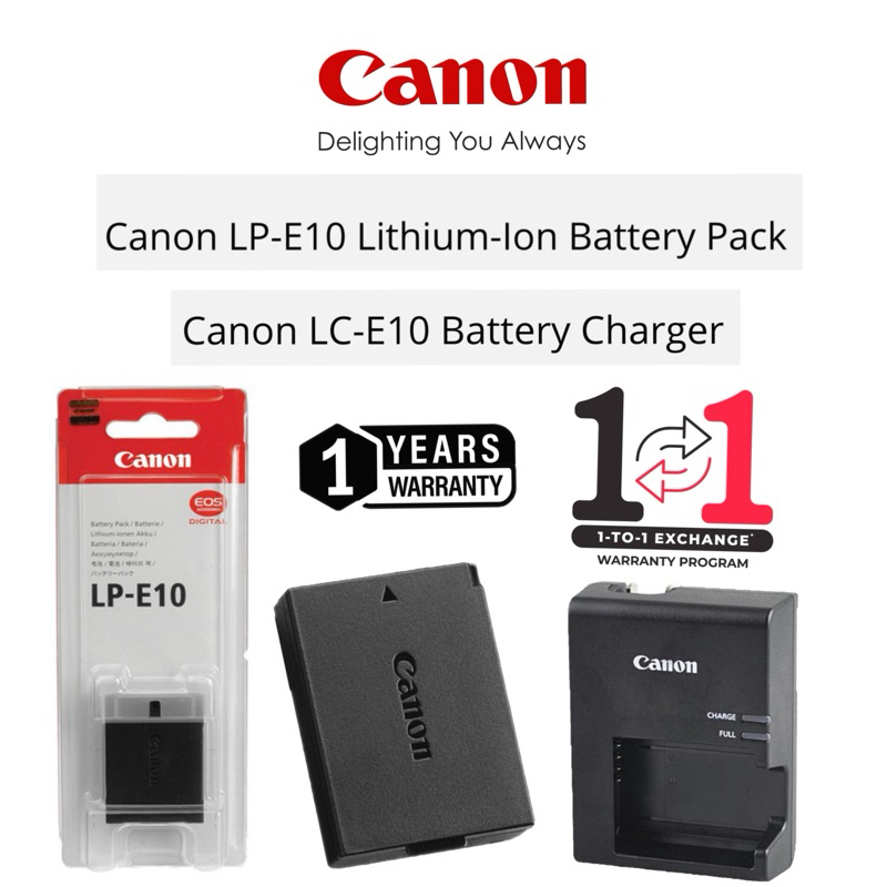 CANON LP-E10 BATTERY LC-E10 CHARGER FOR CANON EOS 1100D 1200D 1300D ...
