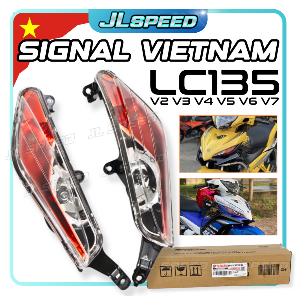 YAMAHA CUTTING VIETNAM LC135 V2 FRONT SIGNAL SET SIGNAL DEPAN SET WITH SOCKET PNP LC 135 V4 V5 ...