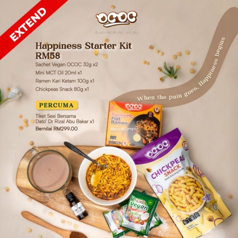 OCOC Dark Coco Drink Family Pack / MCT oil / Vegan / Smart Student /Gula Kelapa/ Barley Flakes ...