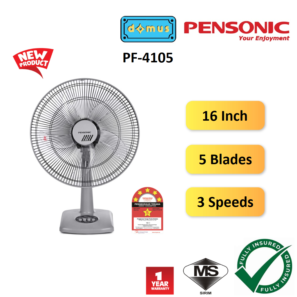 Pensonic Table Fan 16 Inch Desk Fan Kipas Meja 16" PF-4105 Replace PF ...
