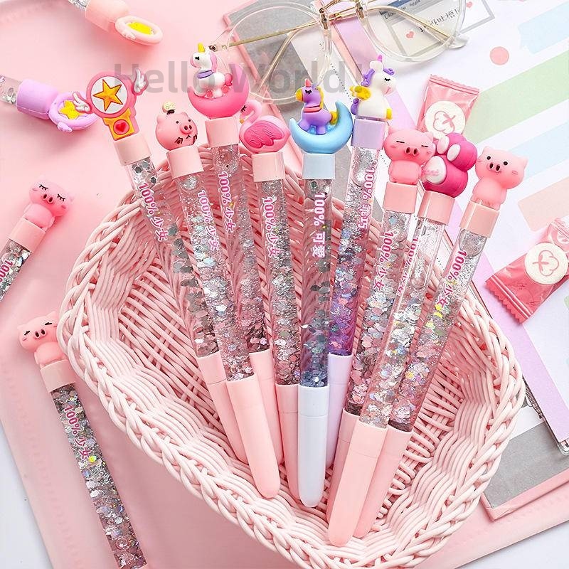 Cute Quick Sand Gel Pen Quicksand Pen Creative Colorful Fancy ...