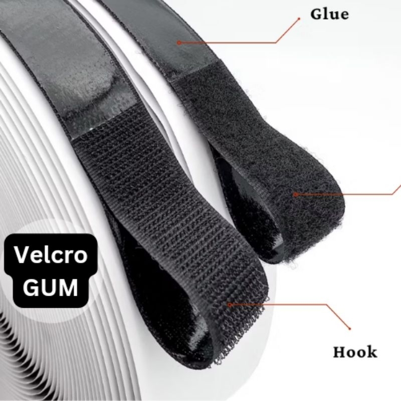 (1mts)velcro tape bergum tape langsir gam tape kabinet tape langsit ...