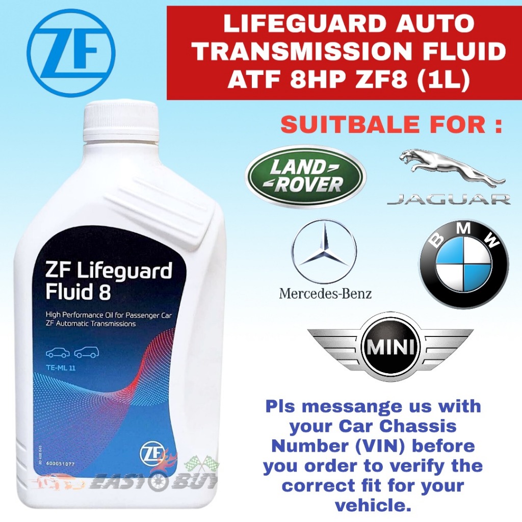 ZF LIFEGUARD 8HP ZF8 GA8HP45Z ATF AUTO TRANSMISSION OIL FLUID (1L ...
