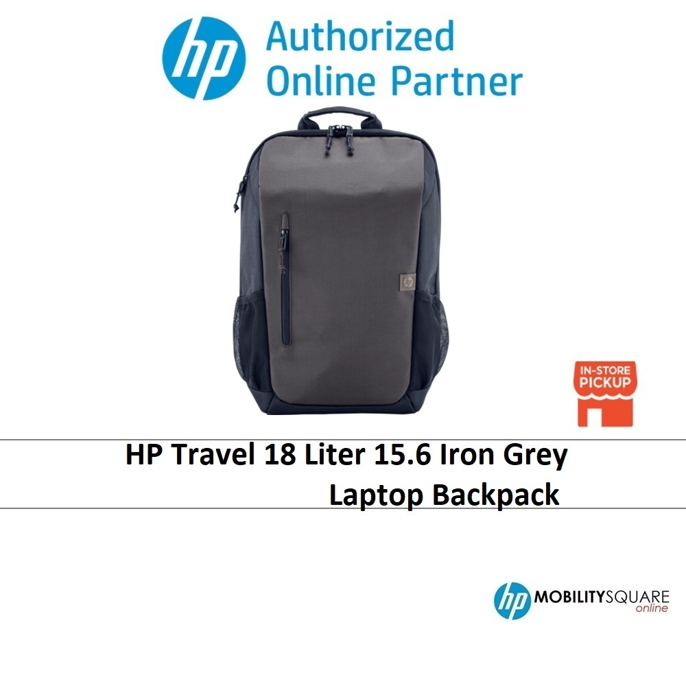 HP Travel 18 Liter 15.6 Iron Grey Laptop Backpack (6B8U6AA) | Shopee ...