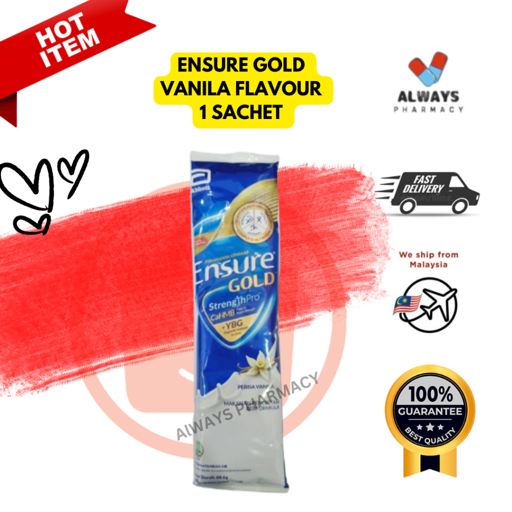 ENSURE GOLD VANILA FLAVOUR | 1 SACHET/PACK | Shopee Malaysia