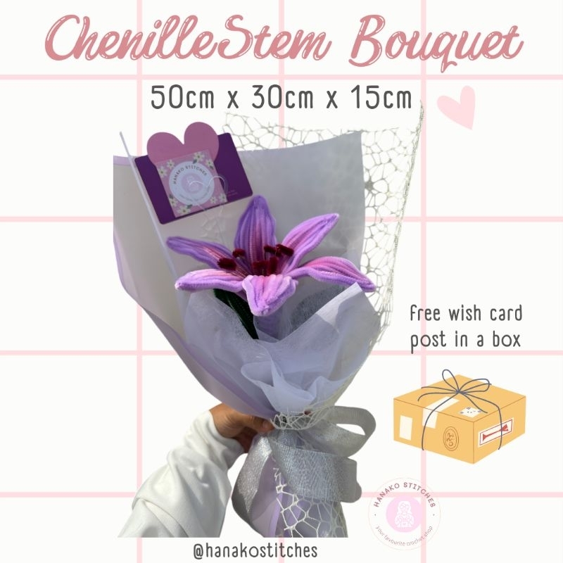 READY STOCK! PURPLE LILY CHENILLE STEMS PIPE CLEANER WIRE BRUSH FLOWER ...