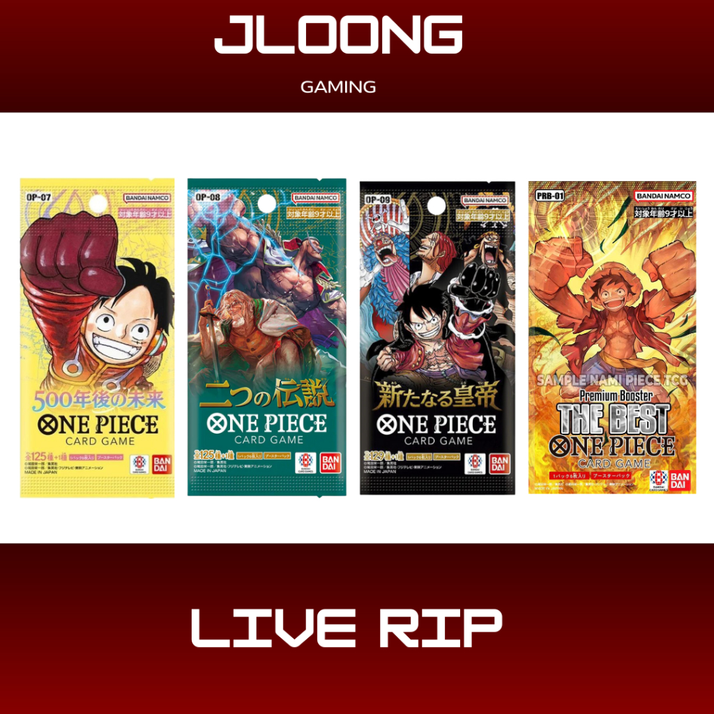 One Piece Original OP07 OP08 OP09 PRB-01 Bandai Booster Pack Japan ...