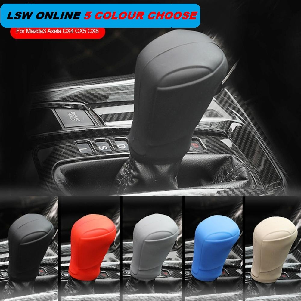 Car Gear Knob Cover Silicone Rubber Protector Auto Shift Knob Handbrake ...