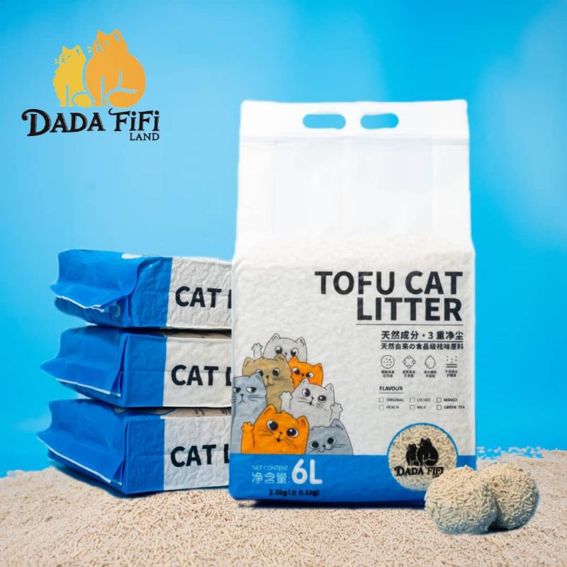 Latest Dada Fifi Land Premium Tofu Cat Litter Tofu Pasir Kucing 豆腐猫砂 6L ...