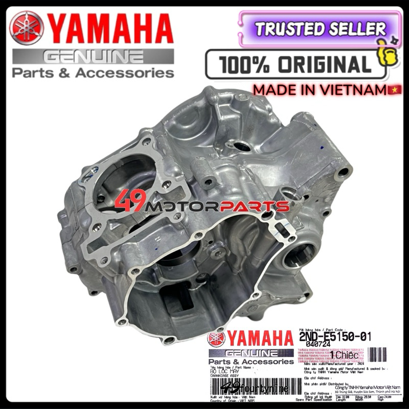 100% ORIGINAL Y15 Y15ZR CRANKCASE COVER ENGINE B17-E5150-00 2ND-E5150-00 2PV-E5150-00 | Shopee ...