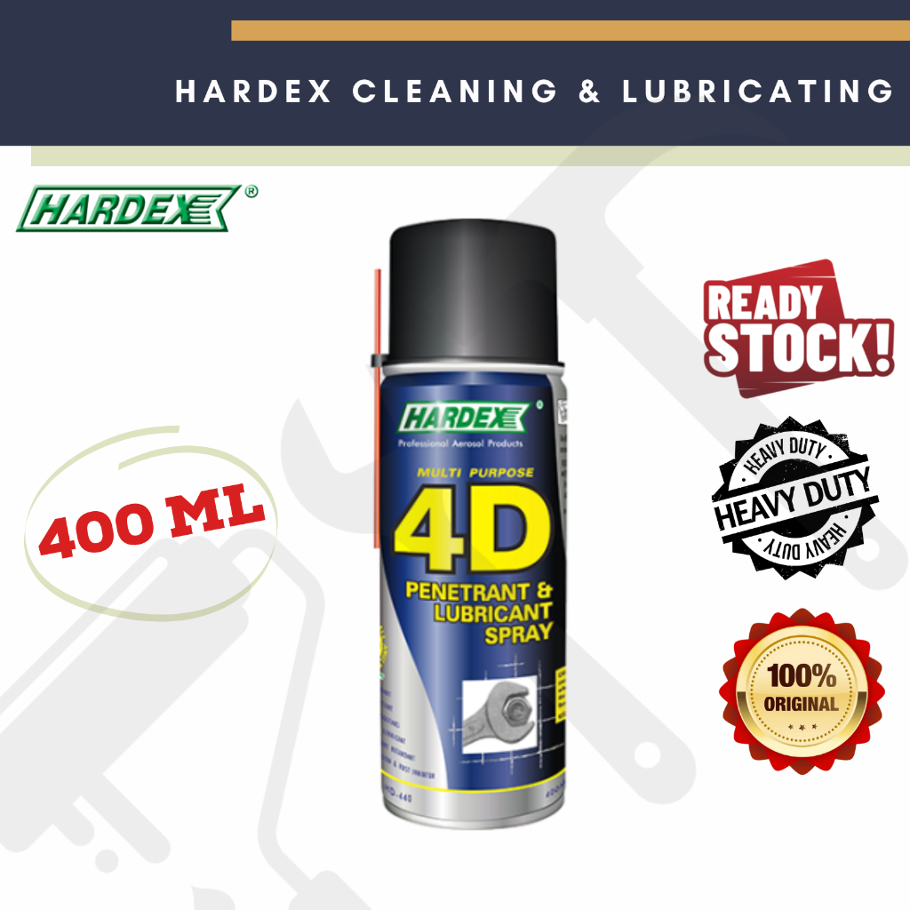 HARDEX 4D PENETRANT & LUBRICANT SPRAY HD440 400ML | Multipurpose Spray ...