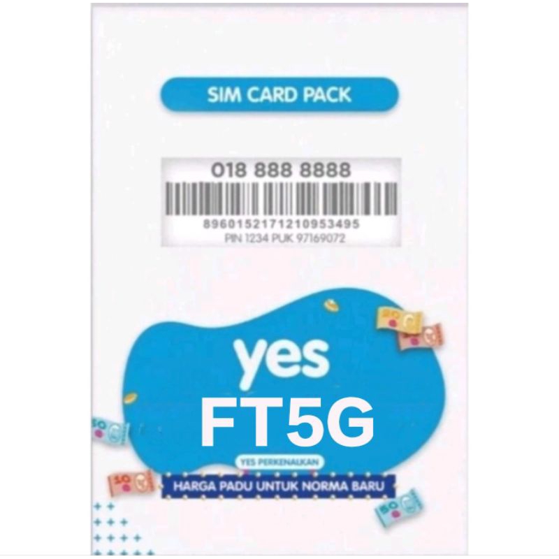 YES SIM CARD PREPAID FT5G 4&5G ( RM5 FREE ) MNP KEKAL NUMBER LAMA, NEW ...
