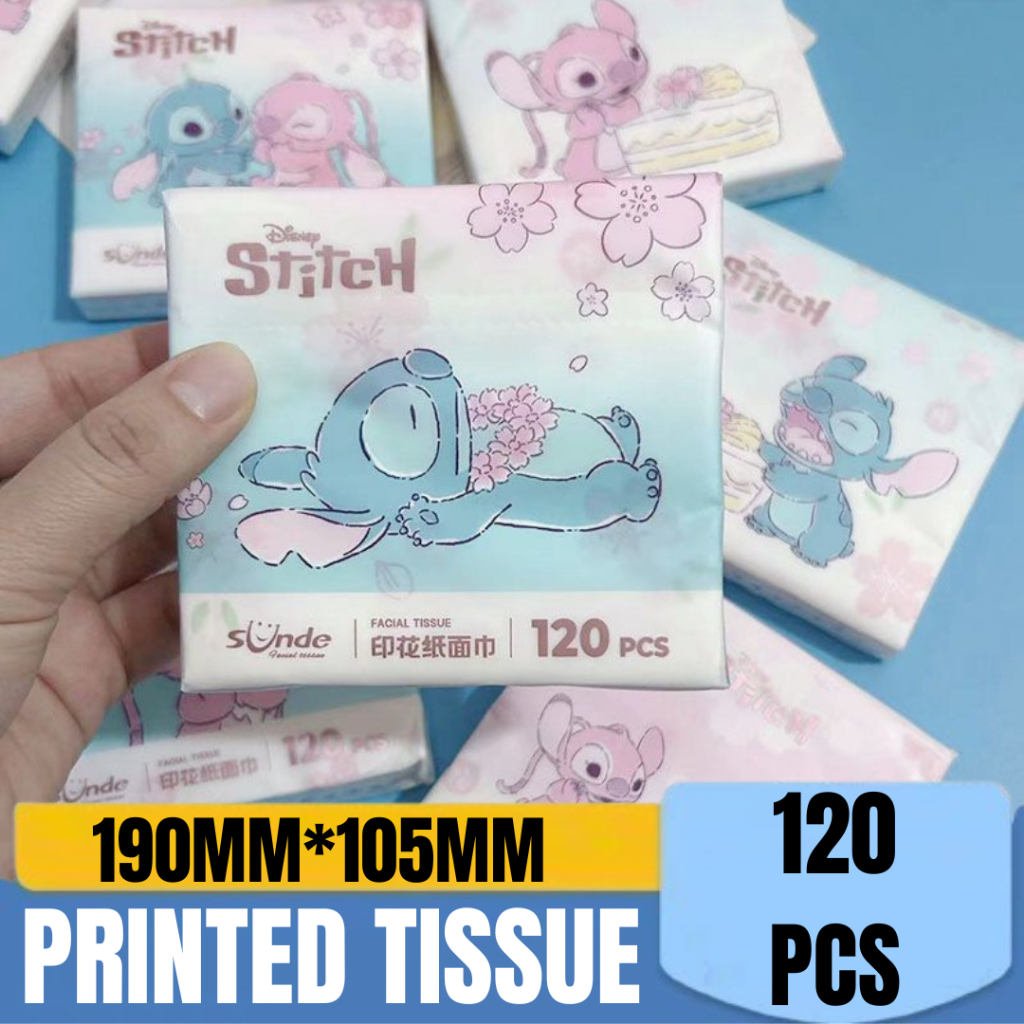 🌟120Pcs🌟Stitch 1Pack Colourful Pocket Tissue cartoon Penguin 120pcs ...