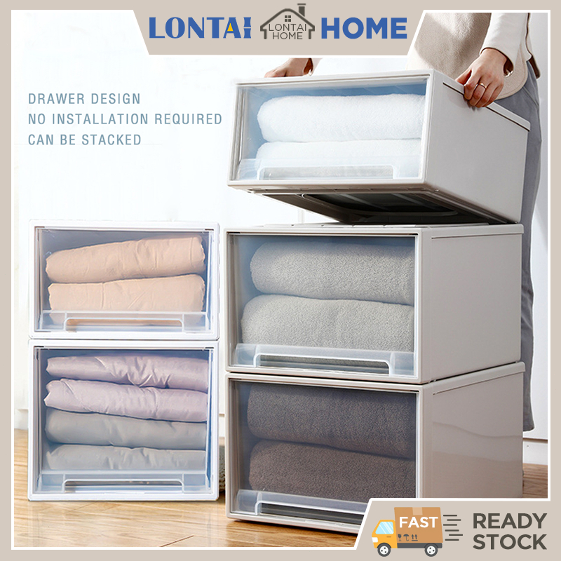 Lontai storage box foldable clothes organizer box storage basket with ...