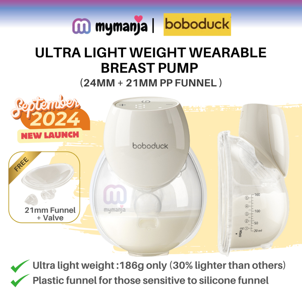BOBODUCK - Ultra Light Wearable Hands Free Electric Breast Pump (24 ...