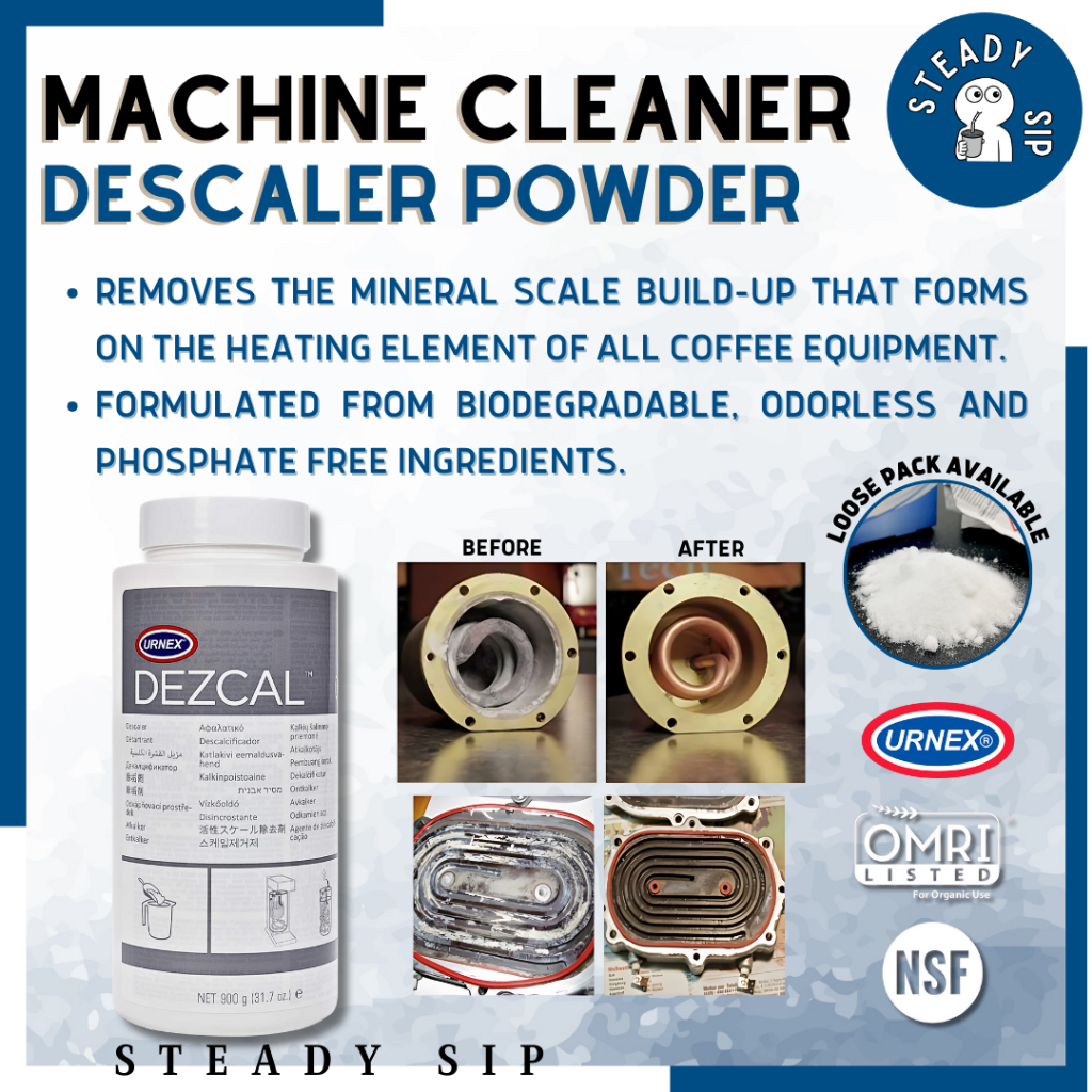 Steady Sip Urnex Dezcal Coffee Espresso Machine Descaling Powder Remove ...