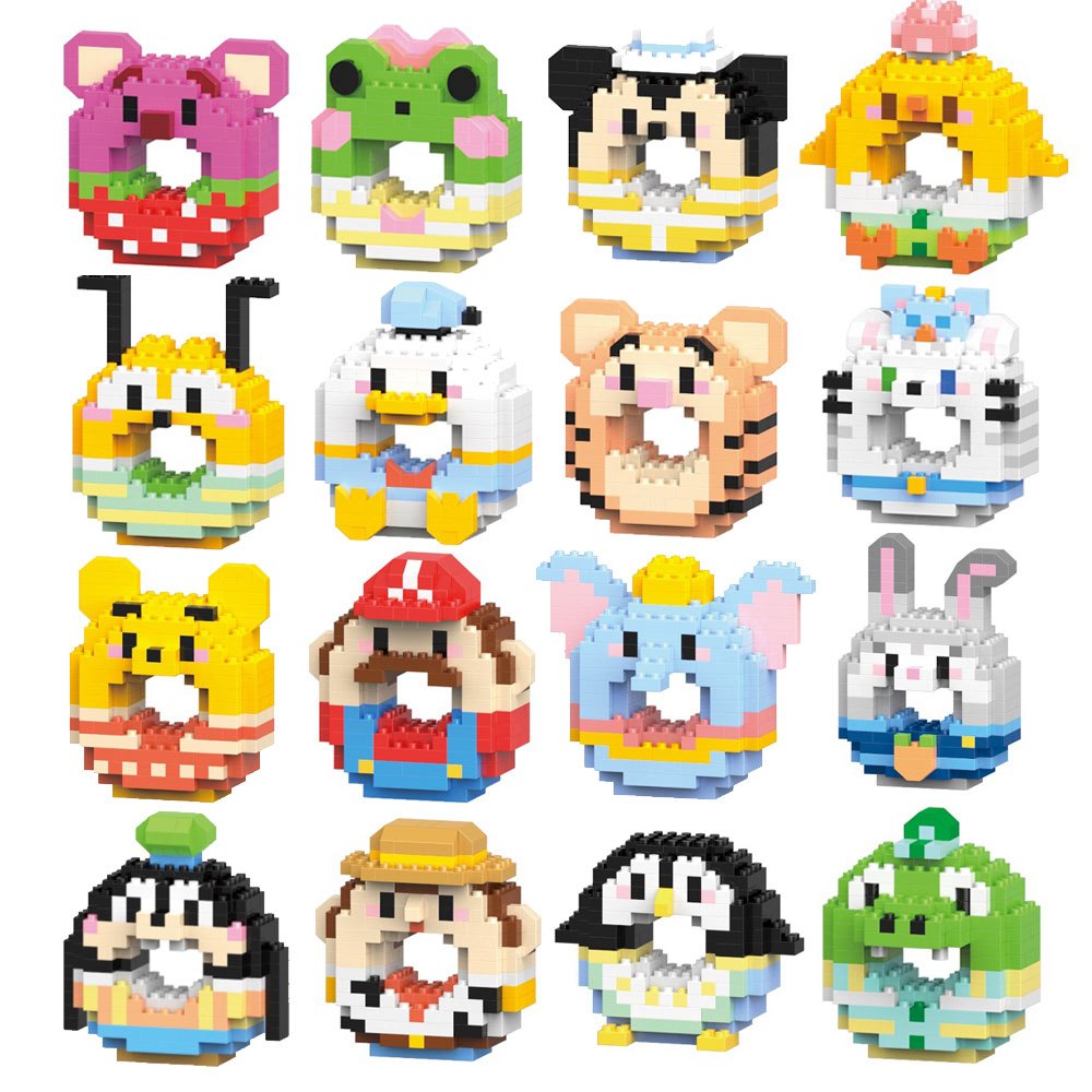 (Donut) Nano Blocks Disney Cartoon doll Building Blocks Pooh Bear ...