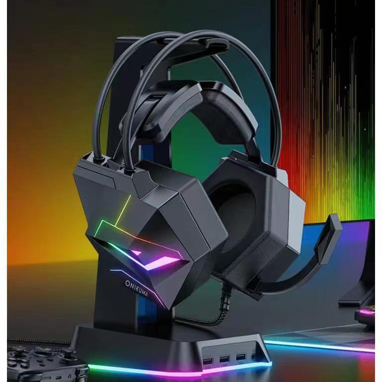 ONIKUMA X20 RGB Professional Gaming Headset Noise-Cancellation ...