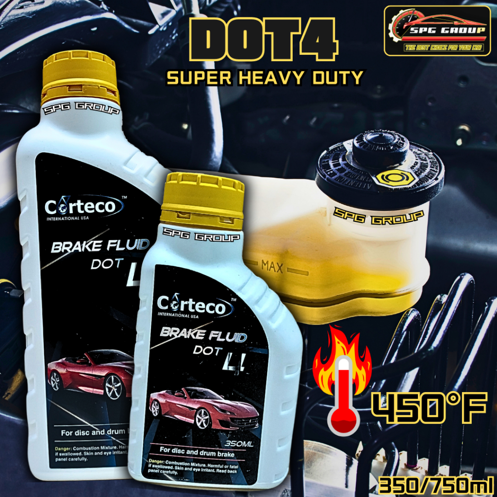 CORTECO SUPER HEAVY DUTY BRAKE FLUID BRAKE OIL DOT4 (350/750ML ...