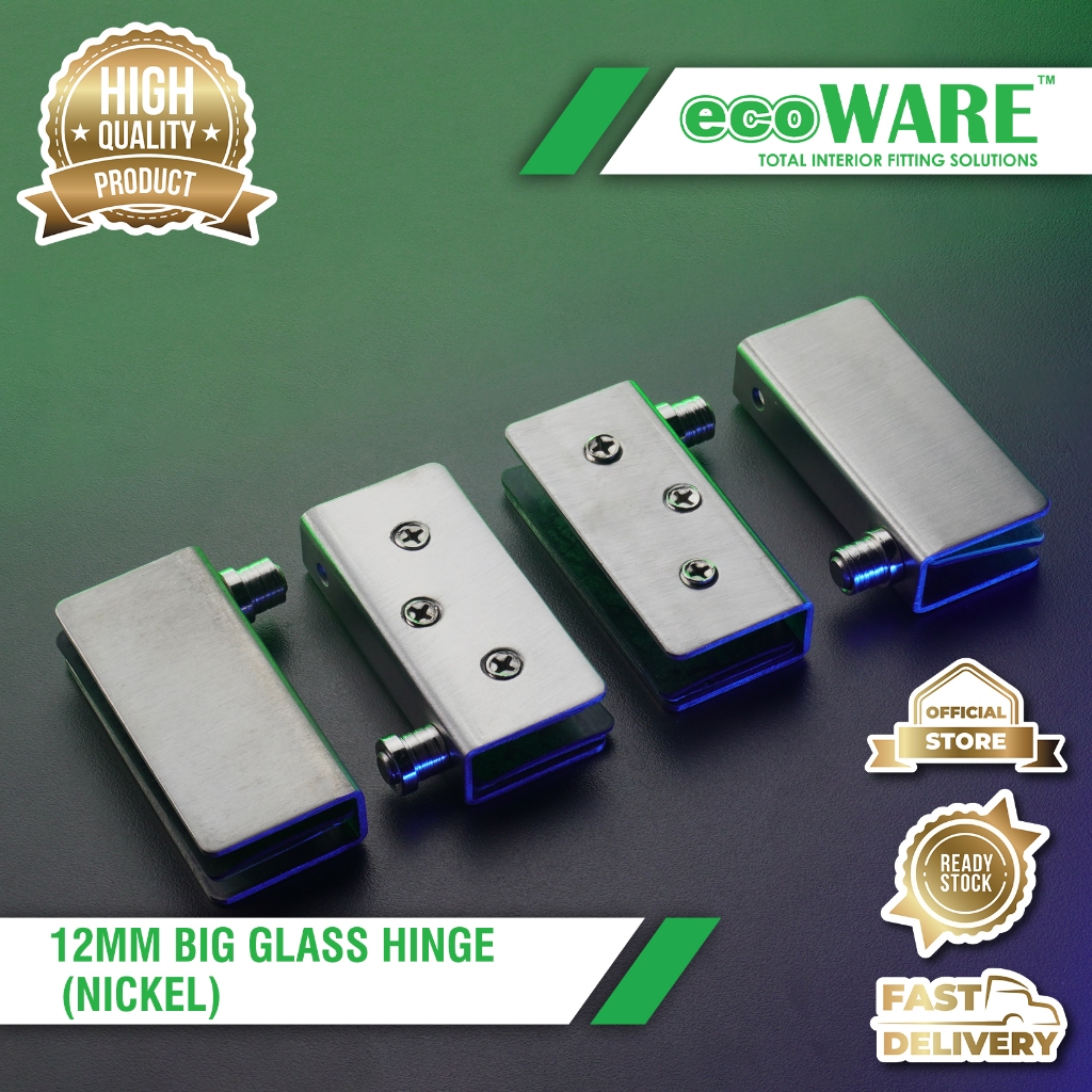 ecoWARE 12mm Big Glass Hinge Stainless Steel Door Catch Door Hinge ...