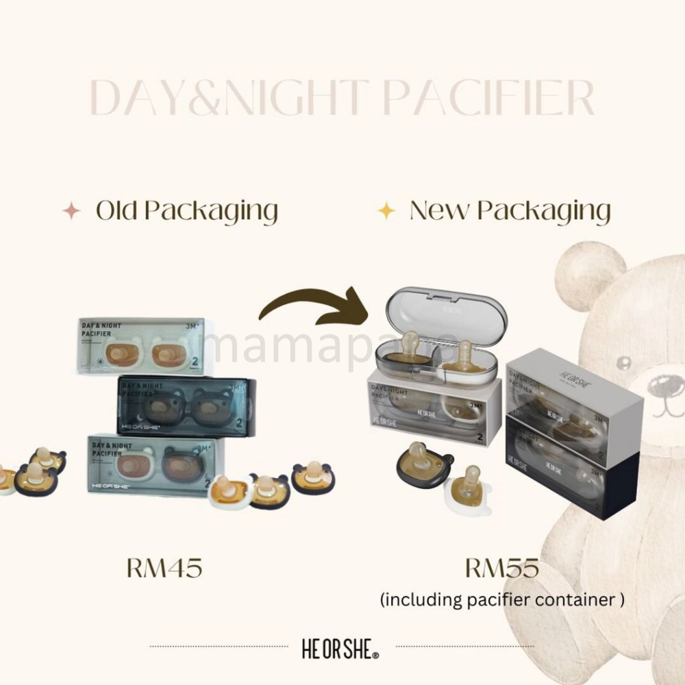 *Ship from Sarawak* He Or She Day & Night Pacifier New Born & Baby Kids ...