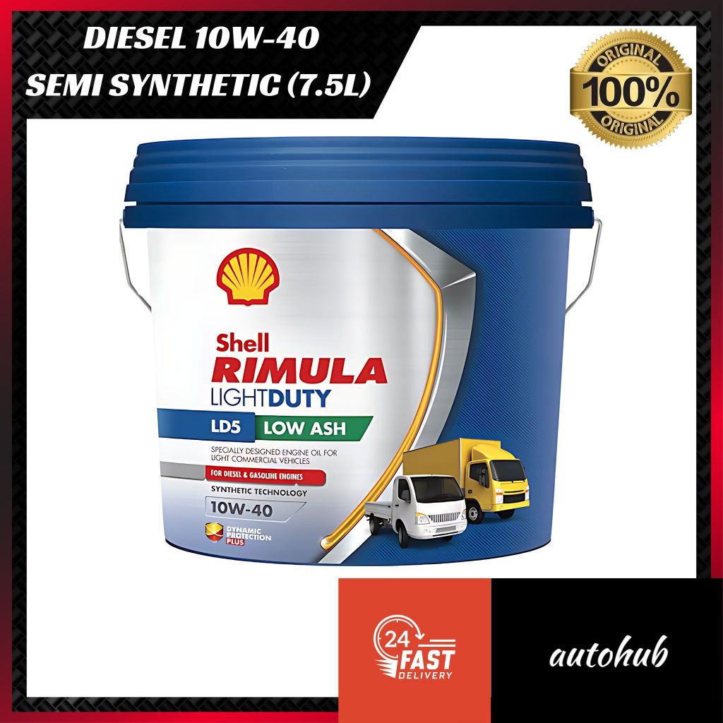 (ORIGINAL) SHELL RIMULA 10W40 LD5 Semi Synthetic Diesel Engine Oil ...