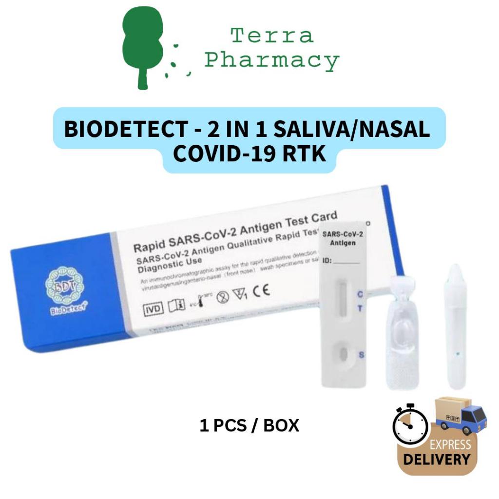 [ EXP : 6/26 ] BioDetect 2 IN 1 Saliva/Nasal COVID 19 RAPID Antigen ...