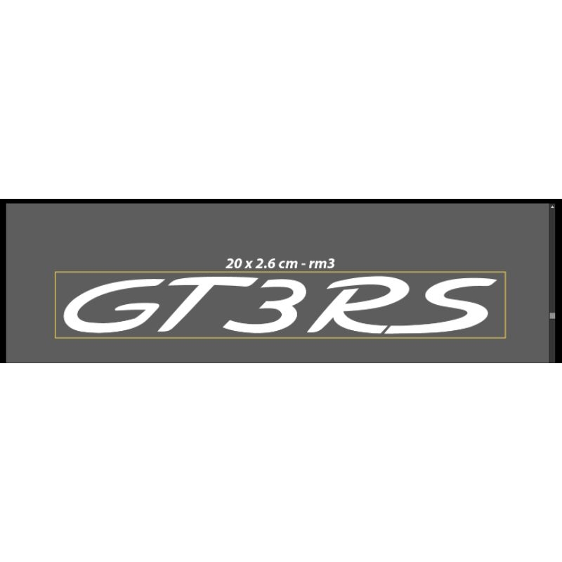 GT3 RS logo die cut sticker | Shopee Malaysia