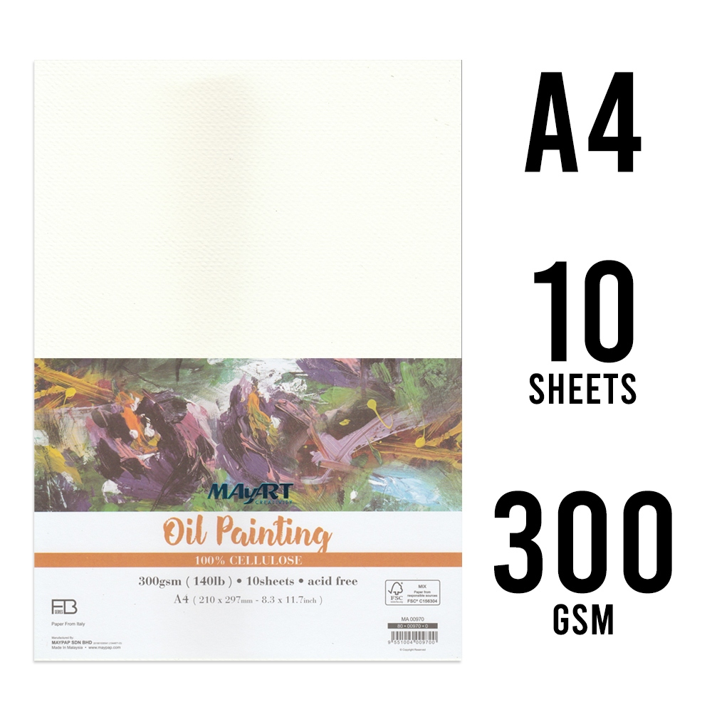 MAYPAP | PAINTING PAPER | SMART MAYART - OIL PAINTING PAPER PACK (100% ...