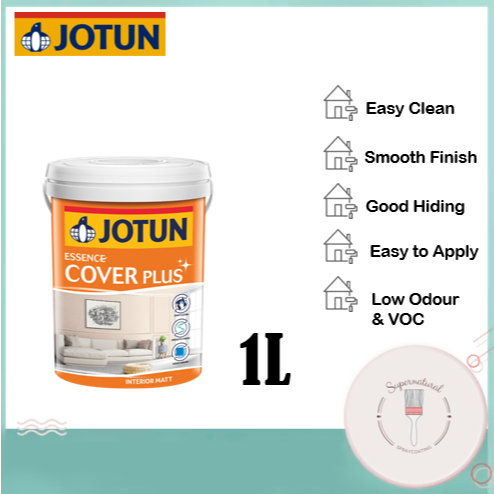 Jotun Essence Cover Plus 1L Interior Paint | Matt & Sheen finishing | Wall Paint | Shopee Malaysia