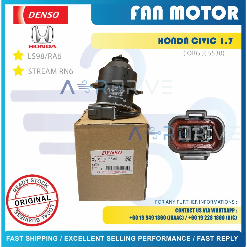 DENSO ORIGINAL HONDA CIVIC 1.7 / LS98 / RA6 / STREAM RN6 RADIATOR MOTOR ...