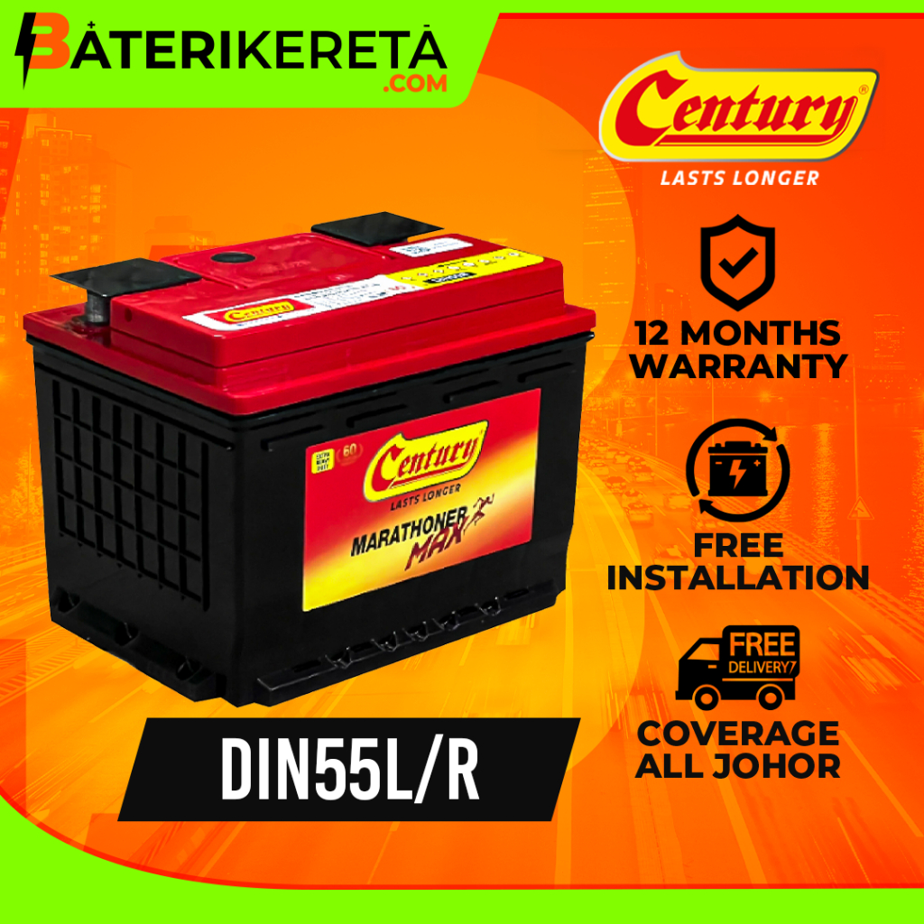 CENTURY MARATHONER MAX DIN55 | DIN55L | LN2 CAR BATTERY | Shopee Malaysia